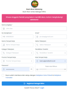 Panduan Cara Membuat Akun Sebagai Mitra Perdoki – Perdoki